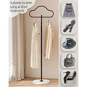 Semjar Black Clothing Rack Modern Small Garment Rack Coat Rack Freestanding,Clothes Rack Heavy Duty,Standing Coat Rack Coat Hanger,Coat Tree Stand Entryway Decor for Jackets,Suits,Hat,Dress