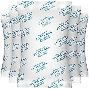 O2frepak 100 Gram(10Packs) Food Grade Moisture Absorbers Silica Gel Packs Desiccant for Storage,Food Safe Dessicant Silica Gel Packets for Moisture Storage Control
