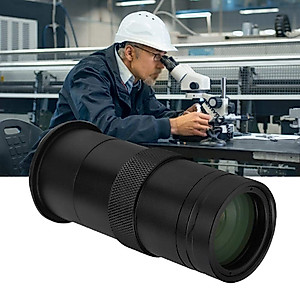 Microscope Camera, 8X-100X C-Mount Lens Industrial Microscope Camera 25mm Zoom Adjustable Magnification Camera Lens for Industrial Microscope Camera.