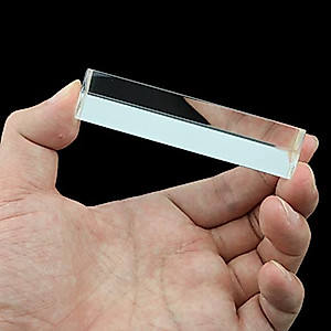 Equilateral Prism FMHXG Crystal 3.54inch Optical Glass Triangular Prism for Teaching Light Spectrum Physics and Photo Photography Prism, 20x20x90mm