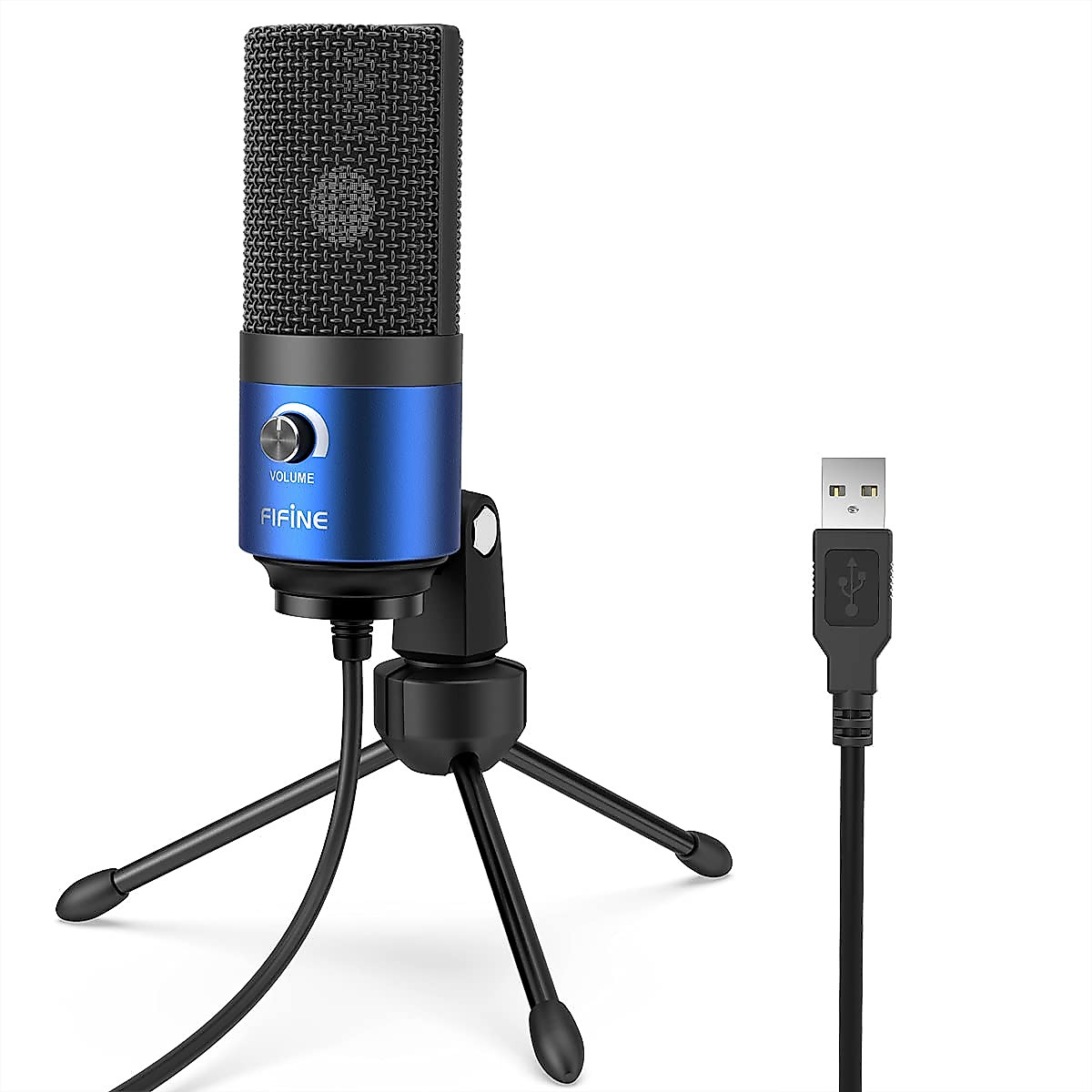 FIFINE USB Computer Microphone for Recording YouTube Video Voice Over Vocals for Mac & PC, Condenser Mic with Pop Filter (K669L+U1)