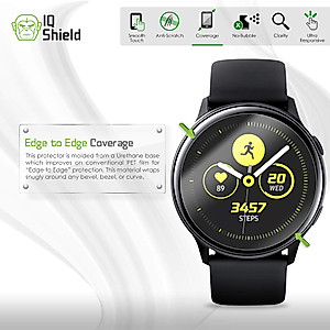 IQShield Screen Protector Compatible with Samsung Galaxy Watch Active (Galaxy Watch Active2 40mm) (6-Pack) Anti-Bubble Clear TPU Film