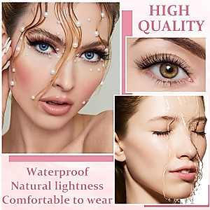 Self Adhesive Eyelashes,Reusable Self adhesive Eyelashes,No Glue Reusable Adhesive Eyelashes,False Eyelashes Natural Look,Self Sticking Eyelashes for Women (Pack of 2 Pairs)