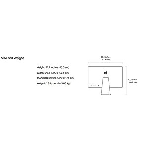 Apple iMac MNDY2LL/A 21.5 Inch, 3.0GHz Intel Core i5, 8GB RAM, 1TB HDD, Silver (Renewed), macOS High Sierra