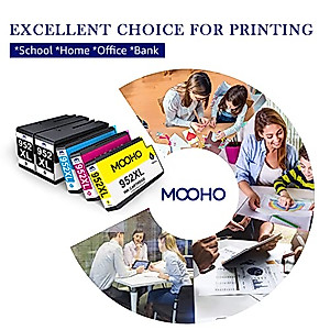 Mooho 952 XL Ink Cartridge Replacement for 952xl Ink Cartridges with Updated Chips for OfficeJet Pro 8700 8702 8710 8730 7720 7740 8720 8210 8216 8745 Printer Ink(5-Pack)