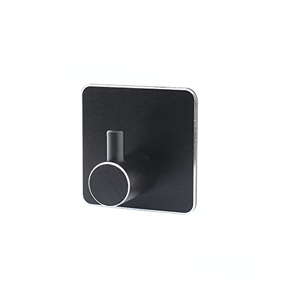 Byger Space Aluminum Bathroom Clothes Hook Single Hook Metal Traceless Hook Behind The Door Kitchen Bathroom Hook Largealuminumhook-Trim-Black