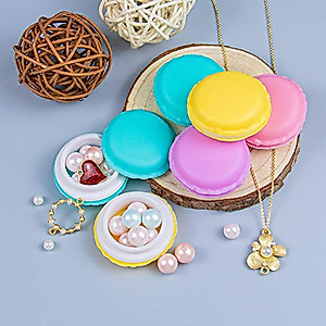 AUEAR, 30 Pack Macaroon Case, Mini Macaroon Box, Macarons Jewelry Storage Box, Macaroon Cute Pill Box Candy Organizer Travel Ring Earring Container