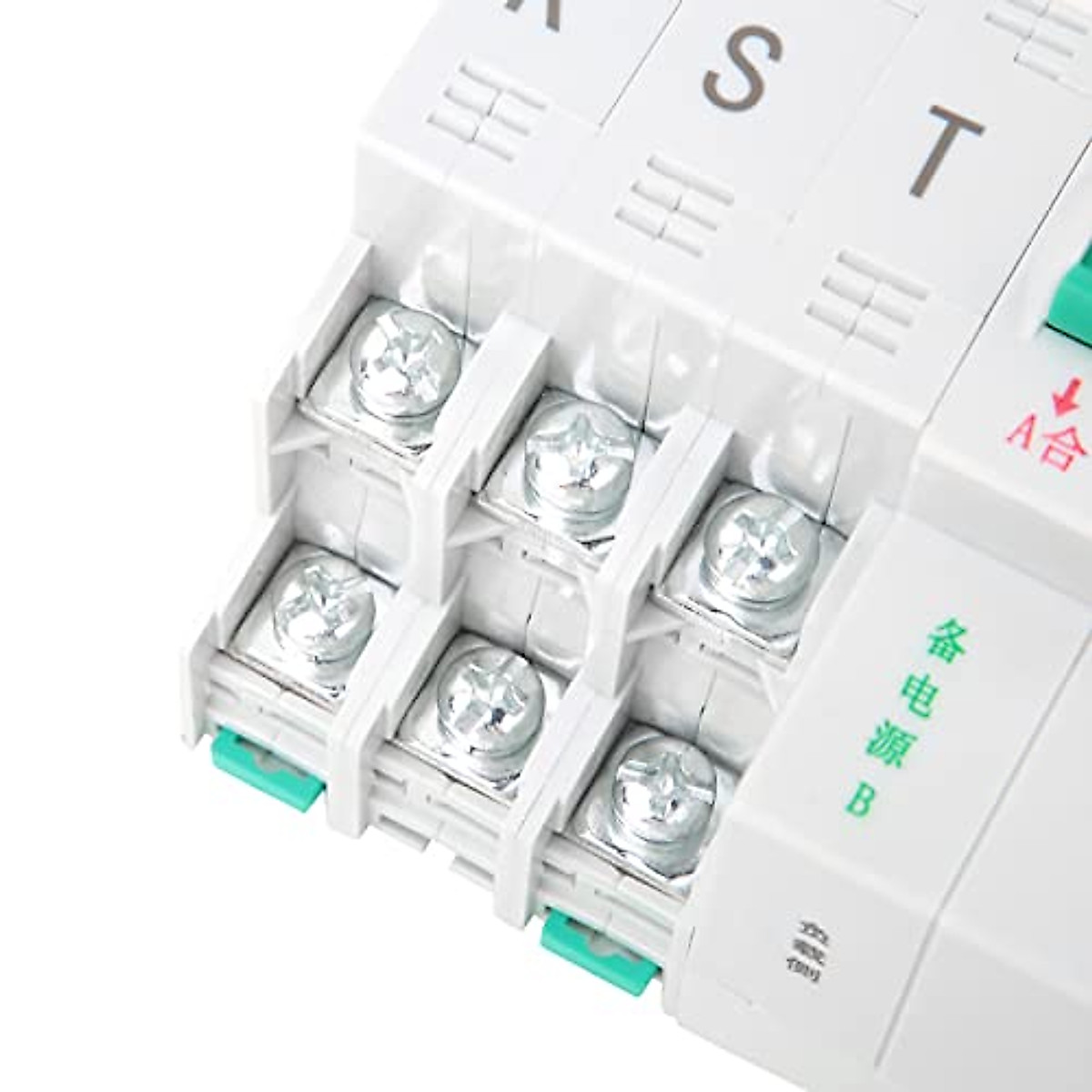 Automatic Transfer Toggle Switch AC 400V 3P Dual Power 63/80/100A Flame Retardant High Reliability High Sensitive Response for Power Supply(100A)