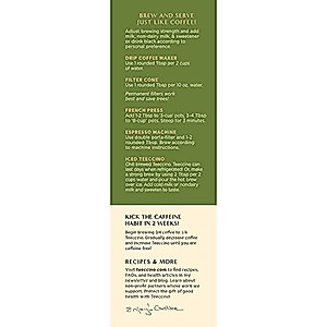 Teeccino French Roast Chicory Coffee Alternative - Ground Herbal Coffee That’s Prebiotic, Caffeine-Free & Acid Free, Dark Roast, 11 Ounce (Pack of 3)