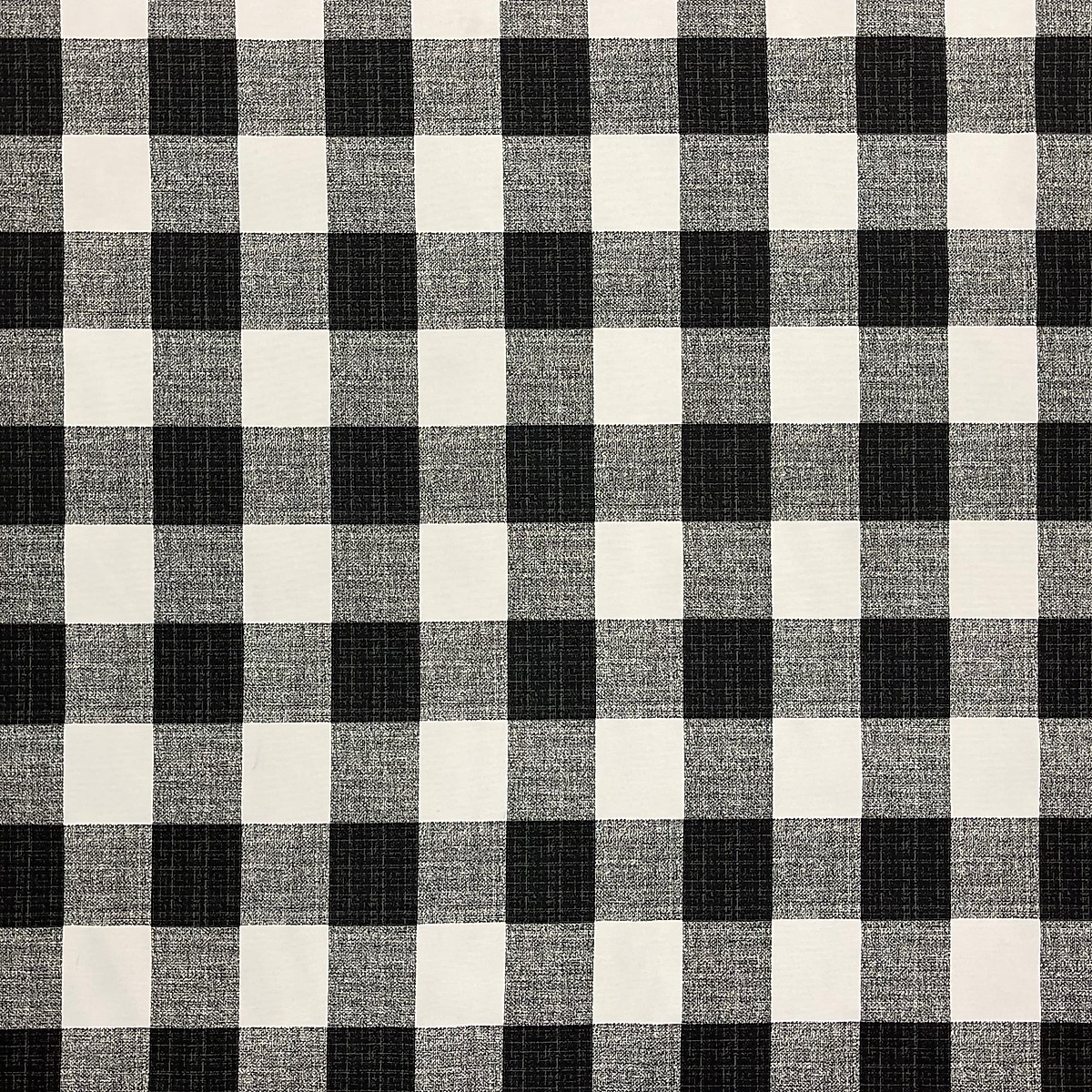 RSH DECOR: 3-Piece Wicker Tufted Cushion Set | 41” x 19" & 19" x 19" | All-Weather Spun Fabric | Water Resistant | Outdoor Loveseat & U-Shape Cushions for Patio Furniture | Black Buffalo Plaid