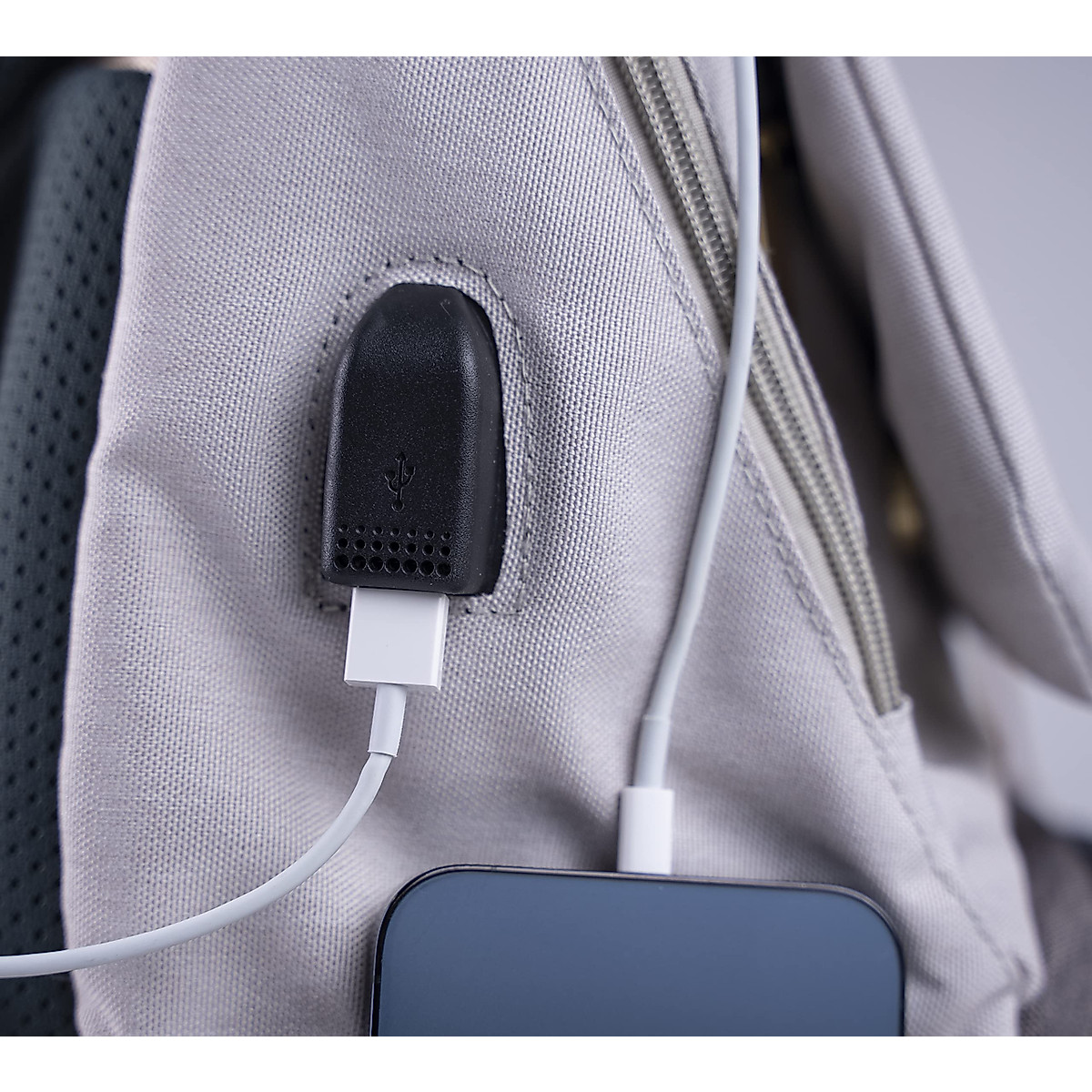 EVE'S BABY Diaper Backpack – Multifunctional Diaper Bag Organizer for Newborn Essentials – Convenient Pockets and Adjustable Straps – Fits Newborn Essentials, Clothes – Stylish Grey and Beige