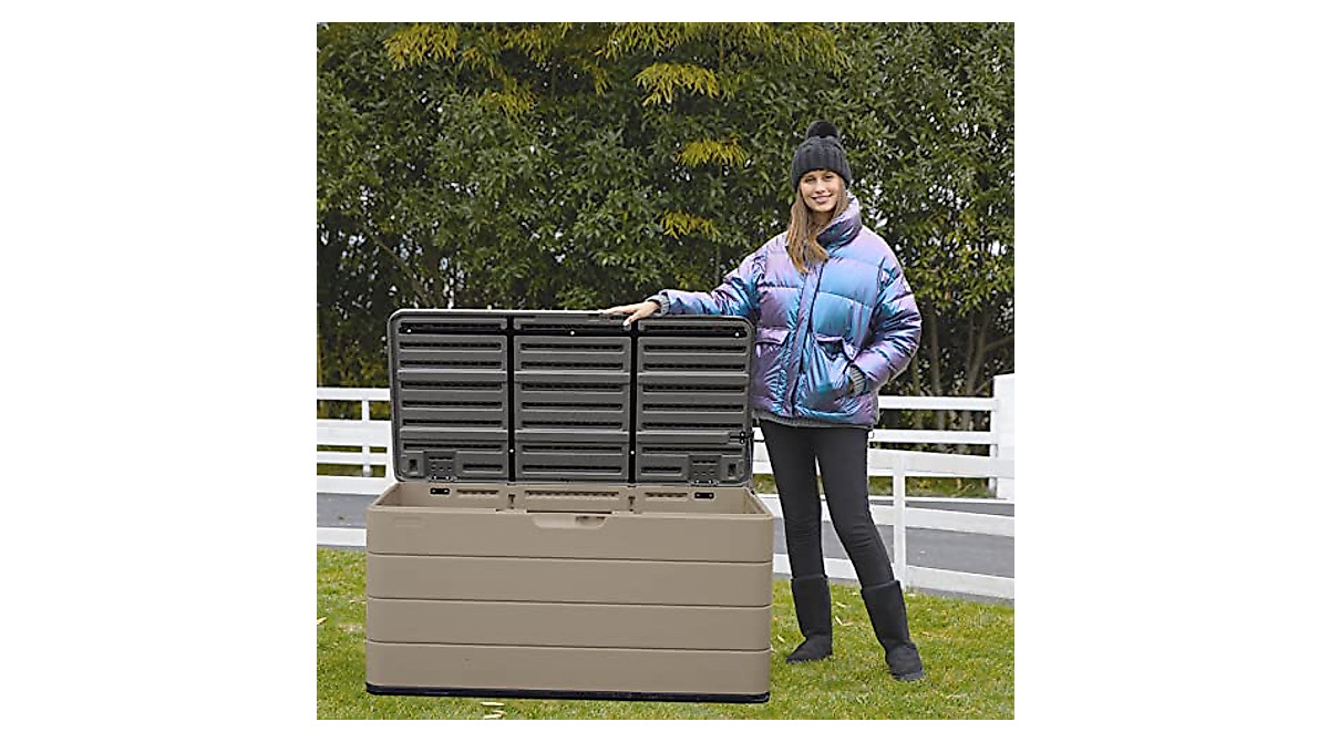 Diyokai 85 Gallon Resin Deck Box - Weatherproof Outdoor Storage