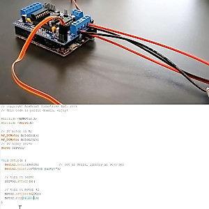 DKARDU 2 pcs L293D DC Motor Drive Expansion Shield Stepper Motor Drive Shield Expansion Board with DC Female Cable for Arduino Duemilanove Raspberry Pi
