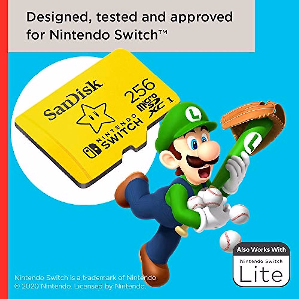 SanDisk 256GB microSDXC Card Licensed for Nintendo Switch - SDSQXAO-256G-GNCZN