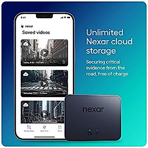 Nexar Beam GPS Dash Cam | HD Front Dash Cam | 2022 Model | 32 GB SD Card Included | Unlimited Cloud Storage | Parking Mode | WiFi