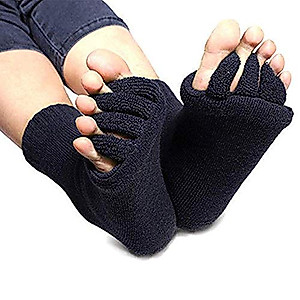 Toe Separator Socks Yoga Sports Gym Health Massage Foot Alignment Socks