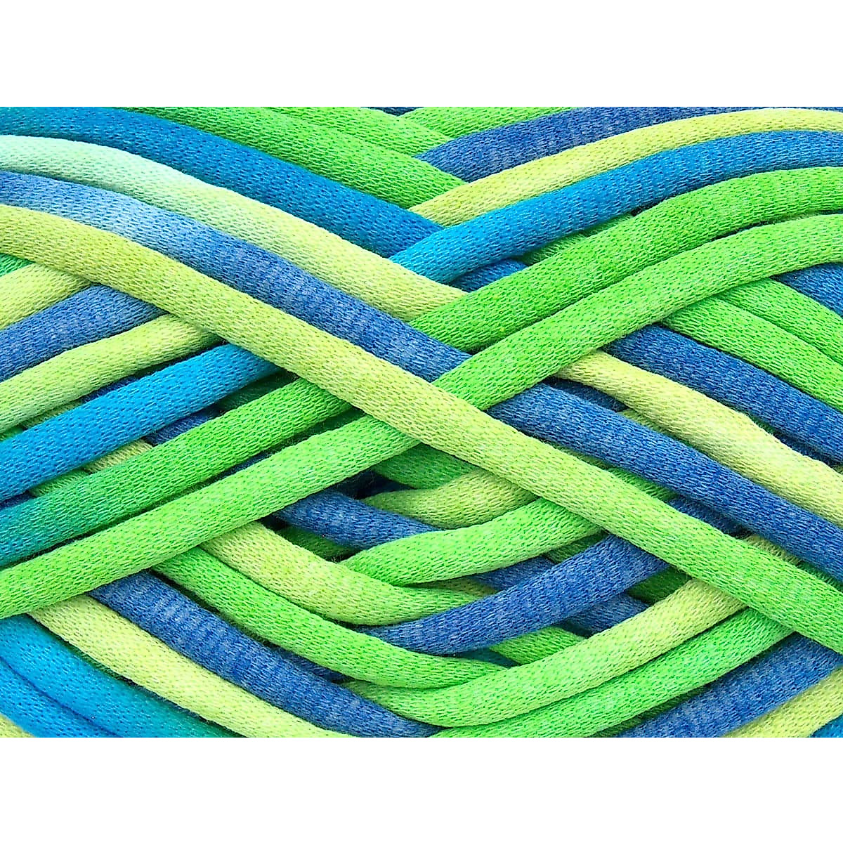 250 gr ICE YARNS Tube Cotton Jumbo Color (40% Cotton) Yarn Green Shades Blue Lilac