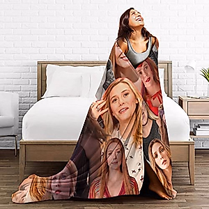 MXSLOVE Ultra Soft Throw Plush, Elizabeth Olsen Bedding Fleece Blanket for Sofa Bed Travel 50"x40"