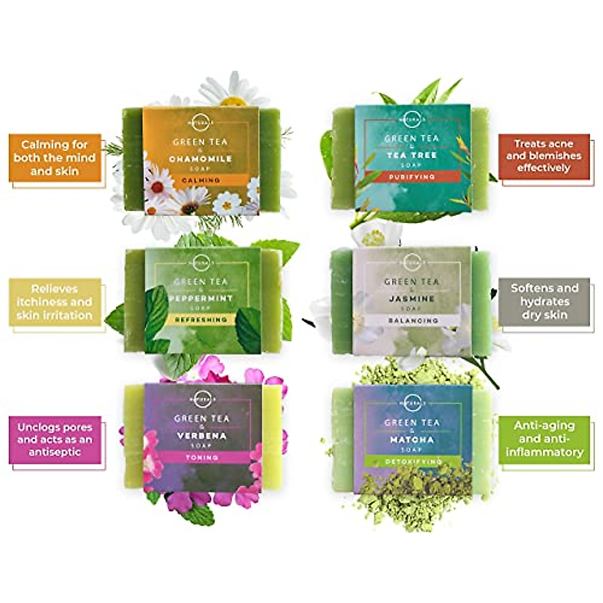 O Naturals Ultimate Citrus Bar Soap Bundle. green Tea Soap Collection and Fragrant Citrus Soap Collection Sets. Two 6 packs 4 ounce Each Bar