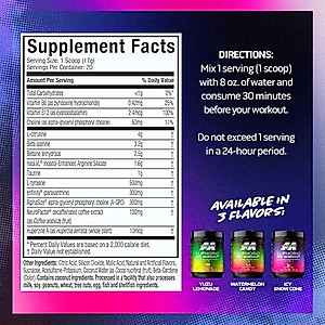 Pre Workout Powder MuscleTech EuphoriQ PreWorkout Smart Pre Workout Powder for Men & Women Caffeine Metabolite Fueled With Paraxanthine Watermelon Candy (20 Servings)