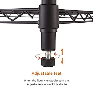 ZUNGKEA Heavy Duty Clothes Rack for Hanging Clothes, Free Standing Wire Garments Rack, 1144 LBS Closet Wardrobe Rack，L 88.5”×W 18”×H 71”, Matt Black