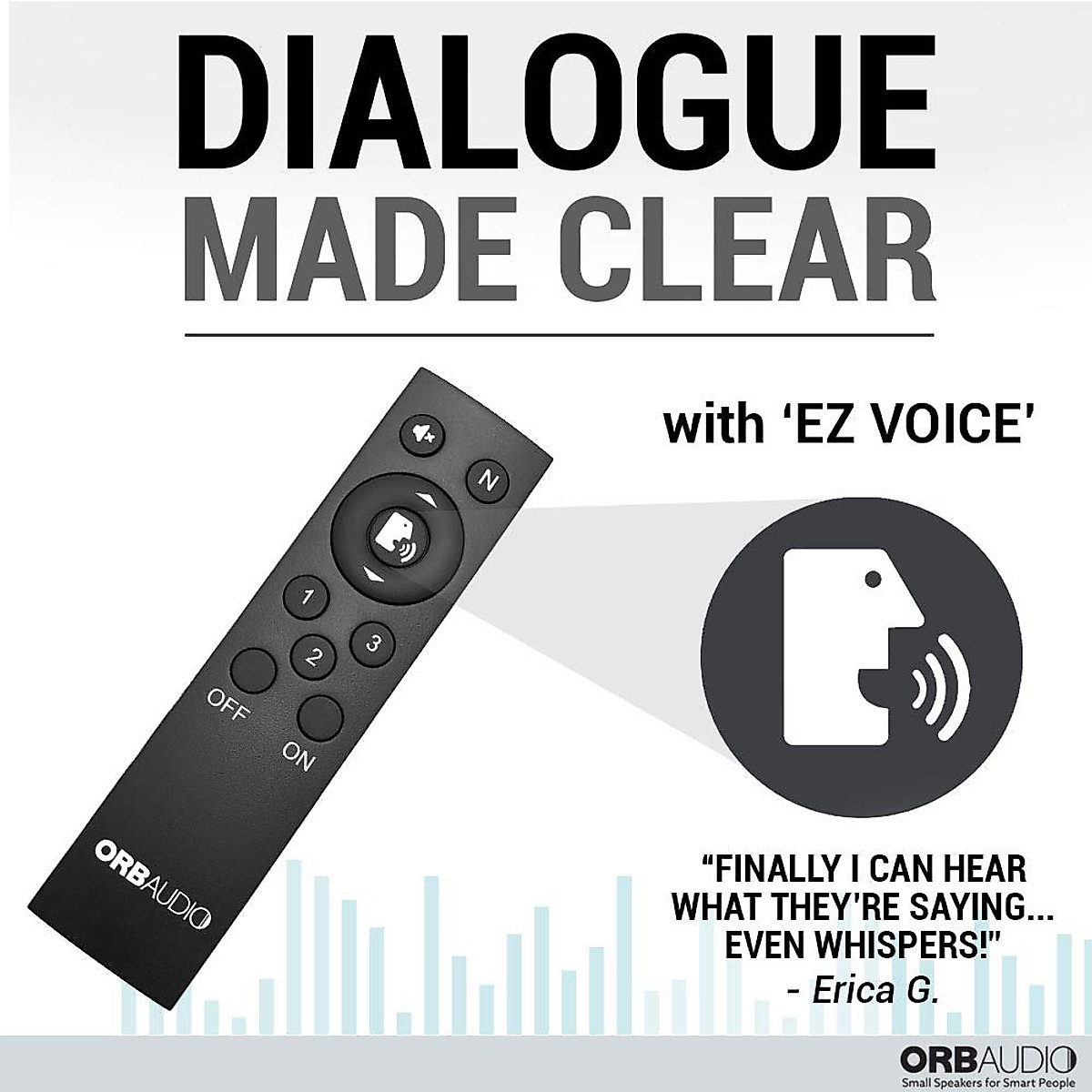 Orb Audio: 'Voice Pro' Stereo Soundbar and Dialogue-Clarifying TV Speakers. Crisp Lifelike TV Audio with Voice Boost On Demand, True Stereo Separation, Theater Sound and Remote Control
