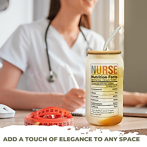 Nurse Gifts for Women - Nurses Week Gifts, Nurse Appreciation Gifts - Gifts for Nurses Women, Nursing Gifts, New Nurse, Nurses Gifts - RN Gifts for Nurses, Nurse Practitioner Gifts - 16 Oz Can Glass