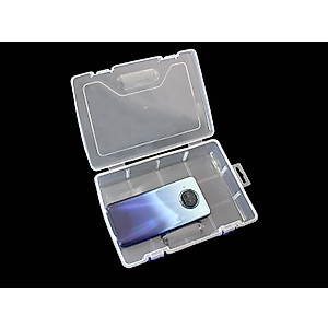 JESEP YONG 3pcs Clear Plastic Organizer Container Box, Containers Storage Box with Snap-Tight Closure Latch for Pencils, Puzzles, Small Toys,Jewelry Making & Sewing Crafts (3pcs Large Box)