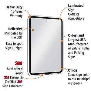 SmartSign 18 x 12 inch Blank Write-On Metal Sign, 63 mil Aluminum, 3M Laminated Engineer Grade Reflective Material, Black and White, Made in USA