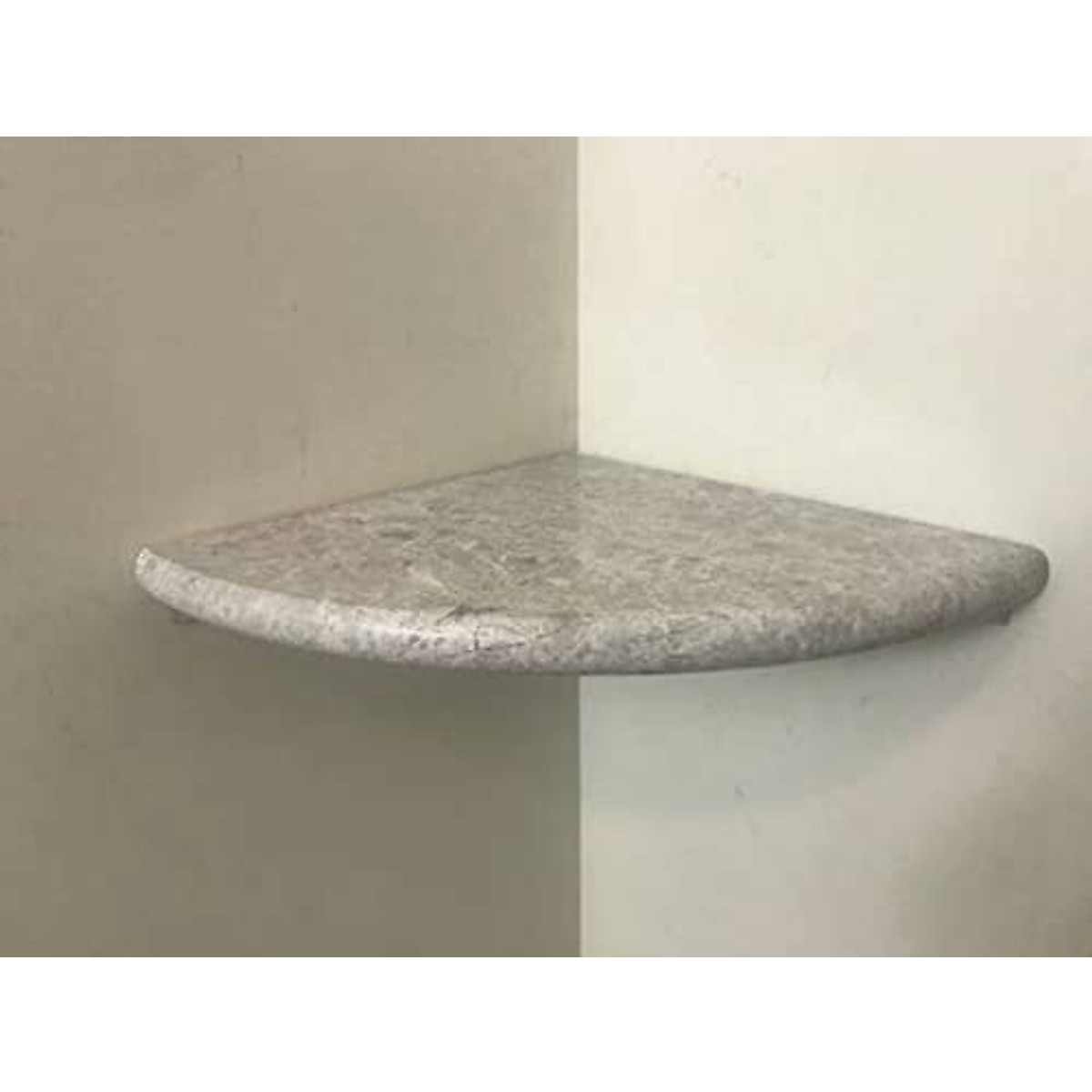 Tenedos Premium Quality Silver Marble Bathroom Corner Shelf Polished 9'' (1)