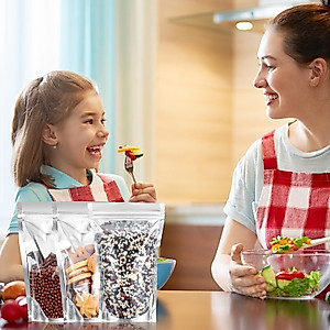 200 PCS Candy Bags, Sealable Heavy Duty Clear Mylar Food Storage Bags, Container Sets, Plastic Zipper Food Coffee Candy Storage, Refoldable Bags And Heat Sealable Food Storage (5" x 8")