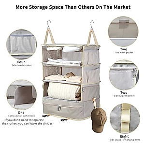 Bukere Hanging Travel Shelves Cube for Luggage Suitcase