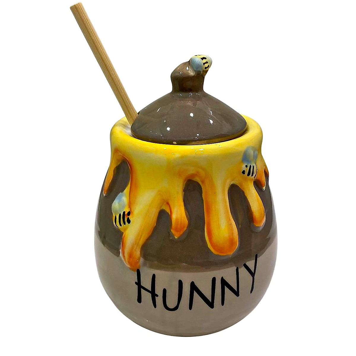 Zrike Winnie the Pooh Honey Pot Honey Server