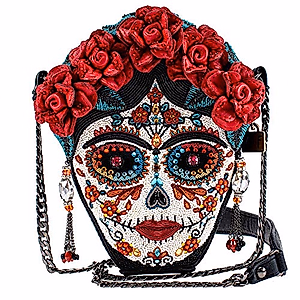 Mary Frances La Catrina Beaded Crossbody Handbag