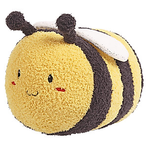 ARELUX 14in Soft Bee Stuffed Animal Plush Toy Cute Fuzzy Bumblebee Plushies Doll Realistic Cartoon Honeybee Anime Pillow Room Decor Birthday for Kids Friends Boys Girls