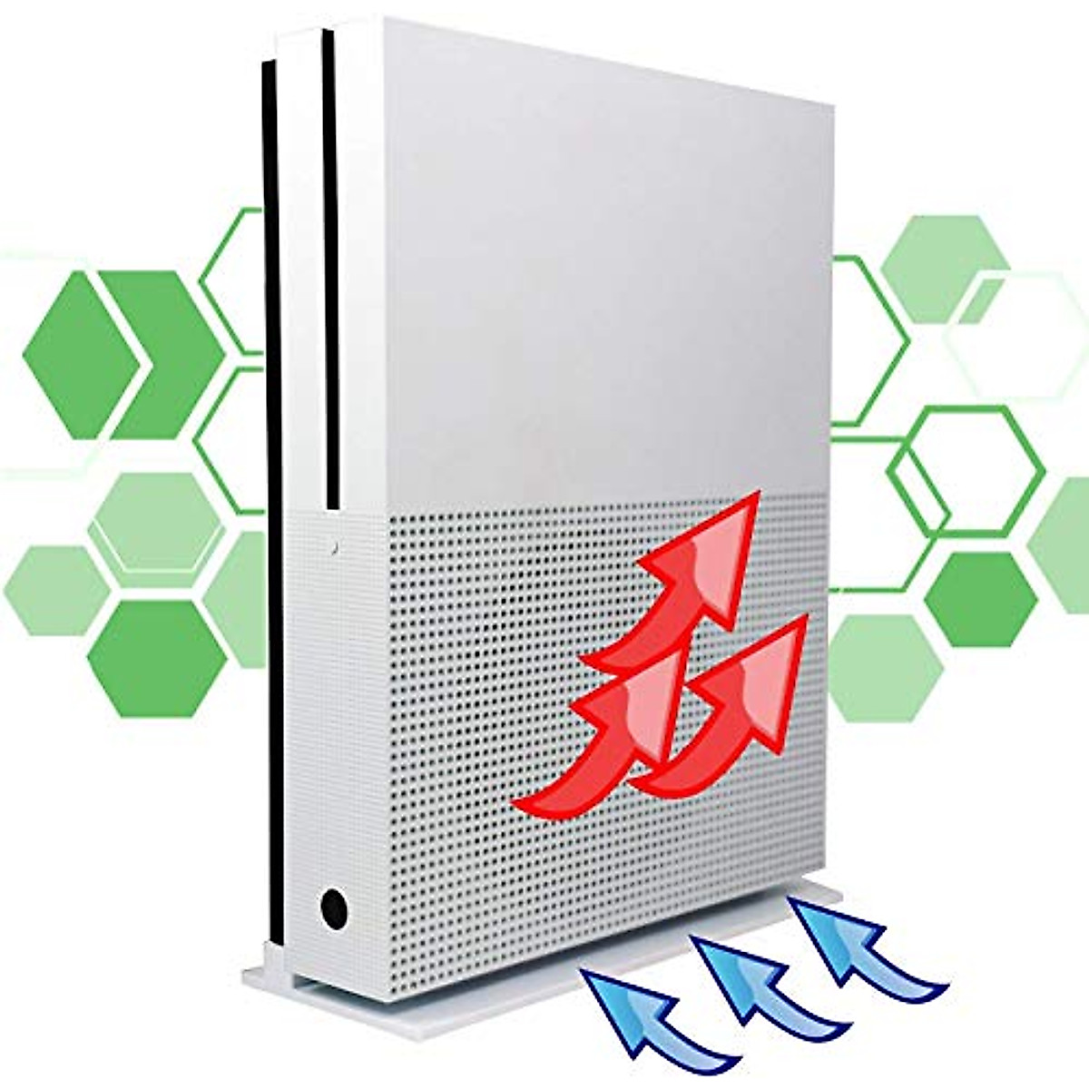 KlsyChry Vertical Stand for Xbox One S Console-White