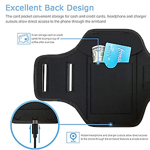 Galaxy Note 10+, 9, 8 Armband, JEMACHE Gym Run Workout Water Resistant Arm Band Case for Samsung Galaxy Note 8/9/10 Plus with Key Holder (Rose)