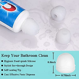 Self-Closing Toothpaste Caps,5 Pcs Toothpaste Squeezers Cap Keeps No Mess or Waste,Simple and Practical for Every Home by HIJAJA