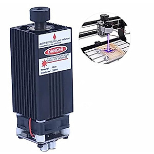 CNCTOPBAOS 1W Engraving Module Focusable Engraving Blue Violet Light Adjustable Focus TTL 450nm 1000mW for CNC 3018 Pro 1610 Pro Mini Desktop Engraver Machine DIY Wood Paper Leather (1W)