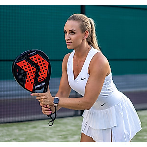 Padel Racket with Carry Bag - PRONTO Rufus - Improved Precision, Control and Power - 3K Carbon Fiber Faces, Carbon Fiber Frame and Black Soft EVA Core - 2 Extra Anti-Slip Grips Included