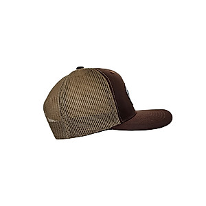 Glacier Trucker Hat w/National Park Woven Patch (Brown/Tan)