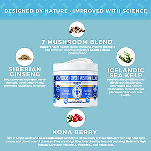 MEDii Pet Mushrooms for Dogs. 7 Types of Dog Mushrooms: Immunity, GI Health, Joints. Metabolism Booster. Can Improve Dog Health Holisitically - 125 Mini Hearts. Natural nutrients for All Dogs.