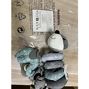 Koty Car Seat Toys, Infant Baby Spiral Plush Activity Hanging Toy for Stroller Bar Pram Crib with Music Box BB Squeaker & Rattles(Gray Fox)