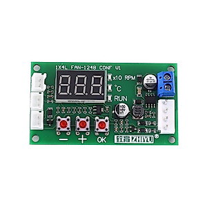 DONGKER PWM Driver Module,DC 12V 24V 48V 4-Wire Fan Temperature Controller for PC Fan/Alarm