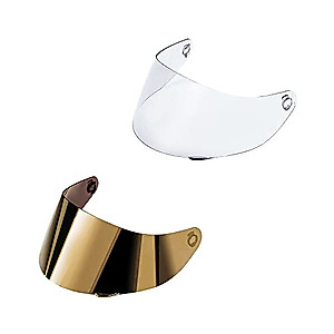 GDM Demon Motorcycle Helmet with Bluetooth Intercom - Gold & Clear Shields - Medium