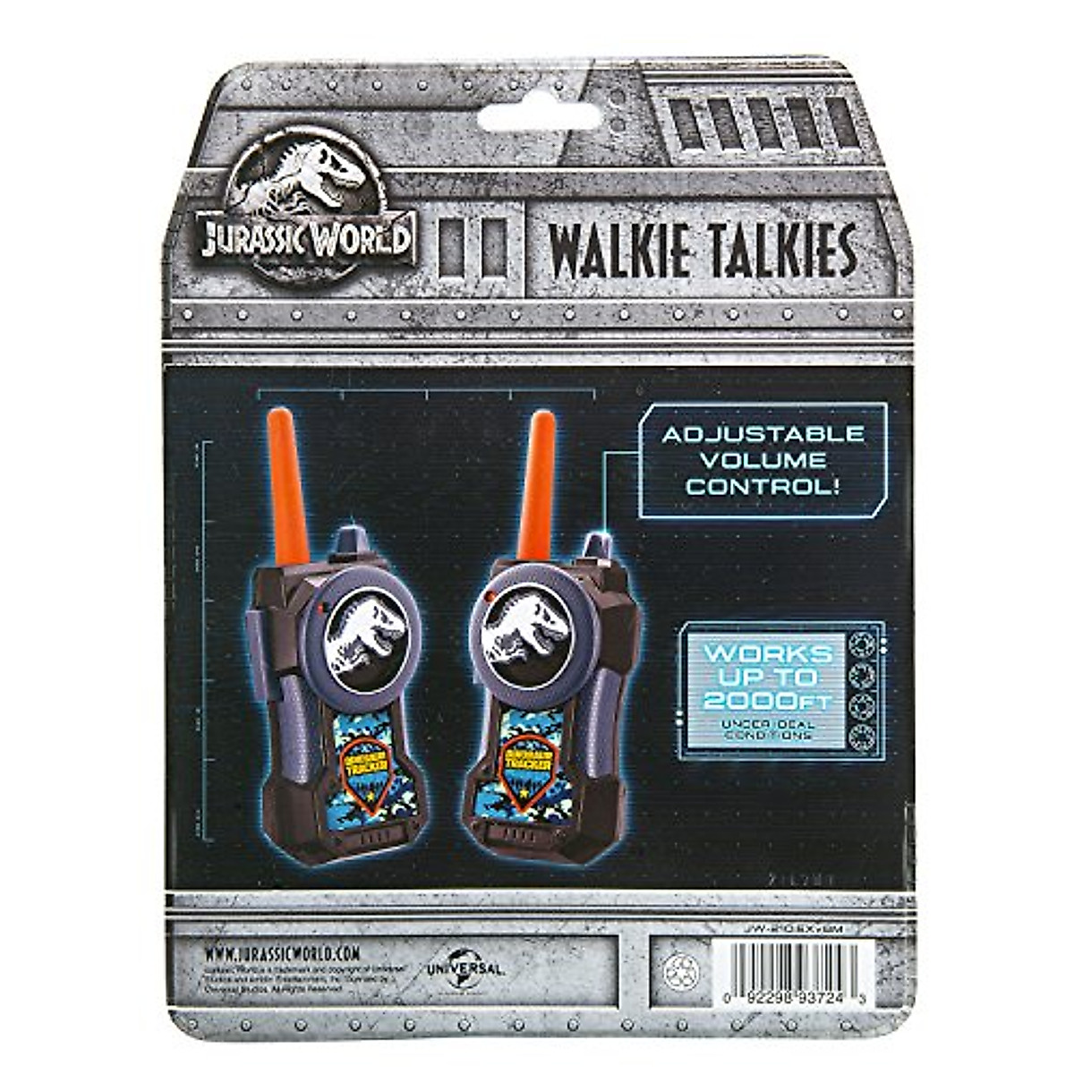 Jurassic World Fallen Kingdom FRS Walkie Talkies for Kids Long Range Static Free Kid Friendly Easy to Use 2 Way Walkie Talkies (Standard Packaging)