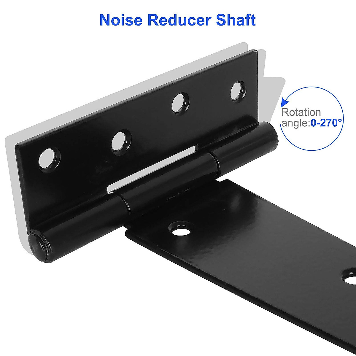 6 Pack 12 Inch T-Strap Shed Hinge Heavy Duty Black T Hinge Door Barn Gates Hinges Fence Garden Shed Door Hinges Wrougt Rustic Hardware Iron