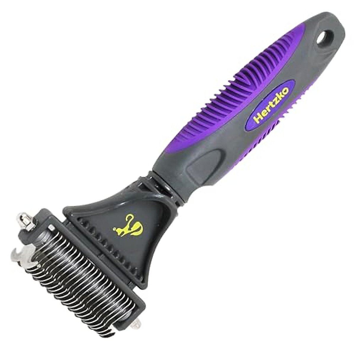 Hertzko Cat Dematting Tool Double Sided Dog and Cat Dematting Comb - for All Pets - Effortlessly Removes Tangles, Mats, and Loose Fur - Safe, Easy Grooming for Cats and Dogs