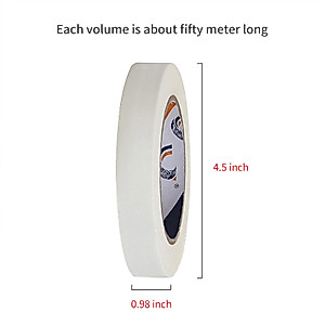 JSY Tape, self-Adhesive Acid-Free Tape Masking Tape, General Purpose Masking Tape Bulk Multipack for Basic Use (1 inch x 180 feet)