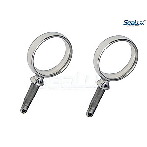 SeaLux 316 Stainless Steel I.d. 2" Round Oarlock Heavy Duty 1/2"x 2" Shaft for Boat/Kayak (Pair)